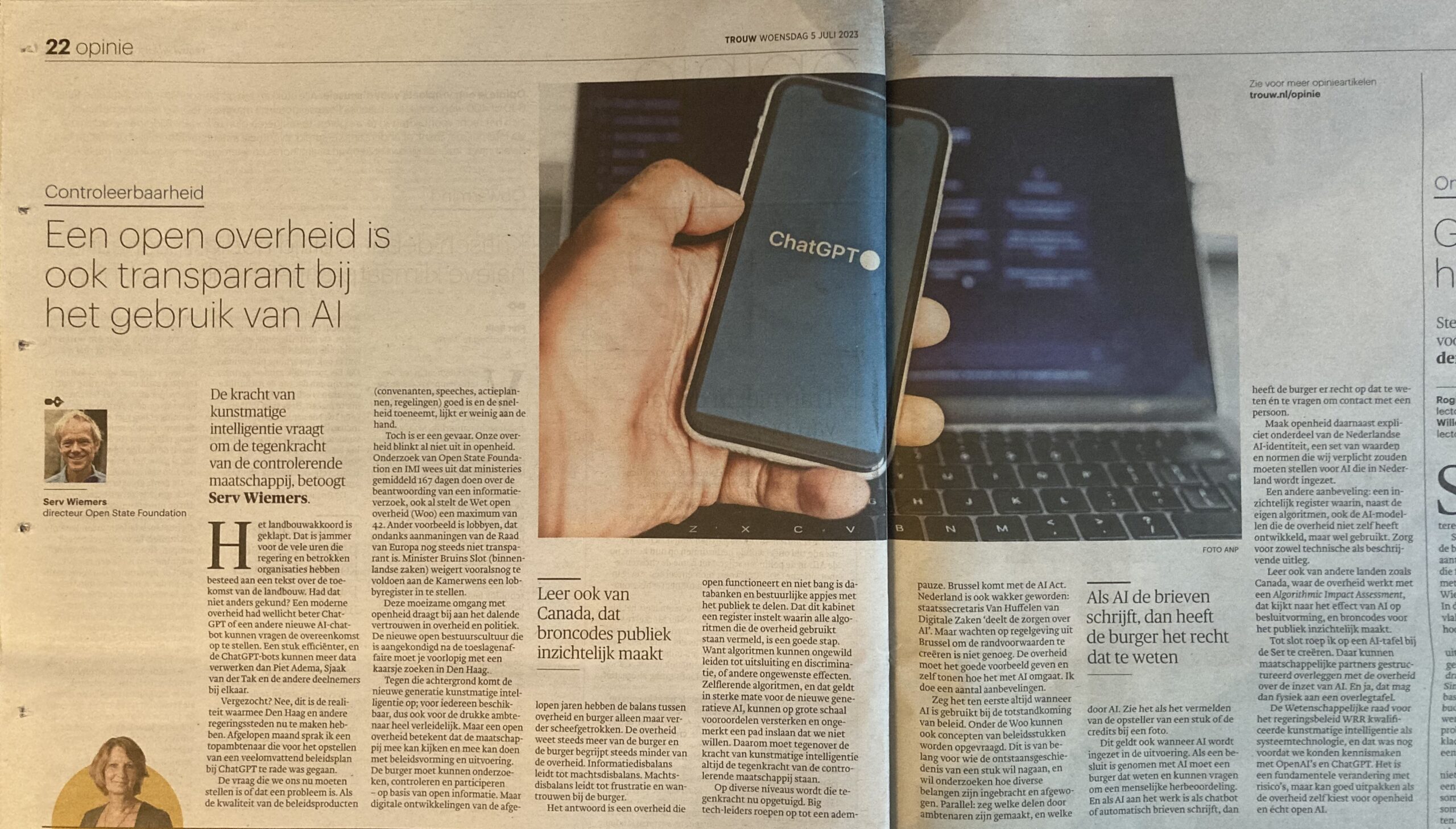 (Nederlands) Open overheid is ook transparant bij het gebruik van AI ...