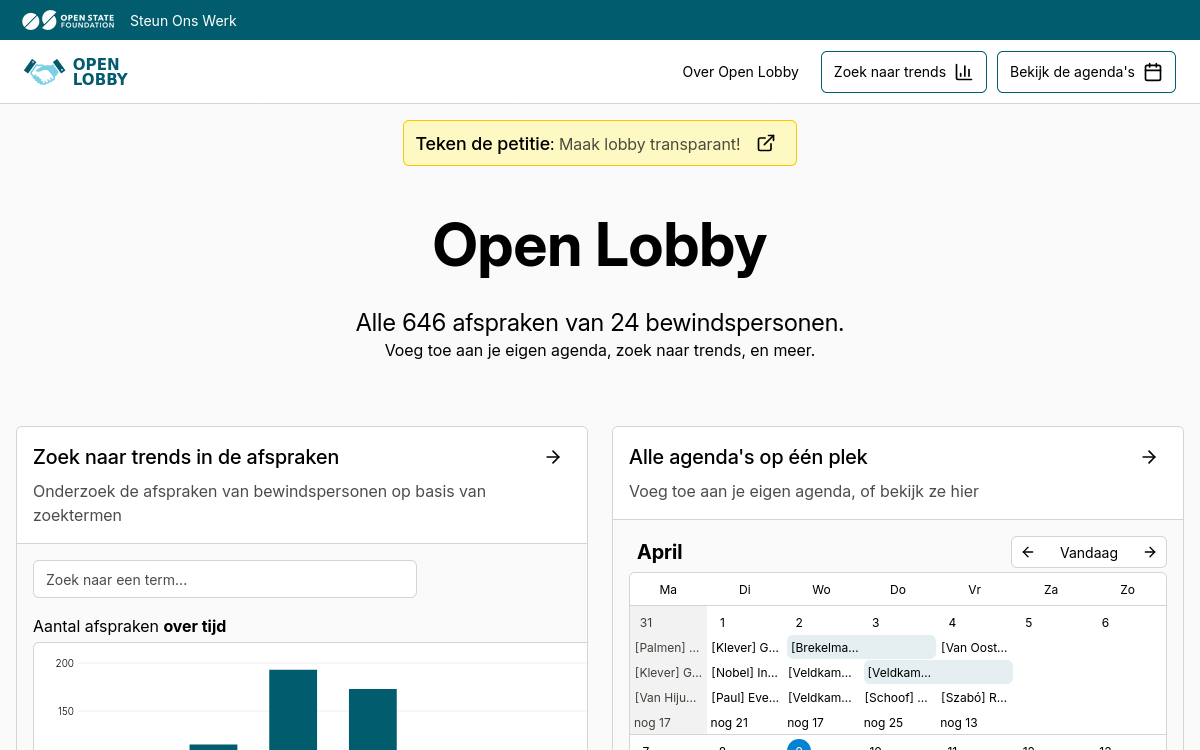 Lancering OpenLobby.nl en Tijdlijn Lobbytransparantie – Open State ...