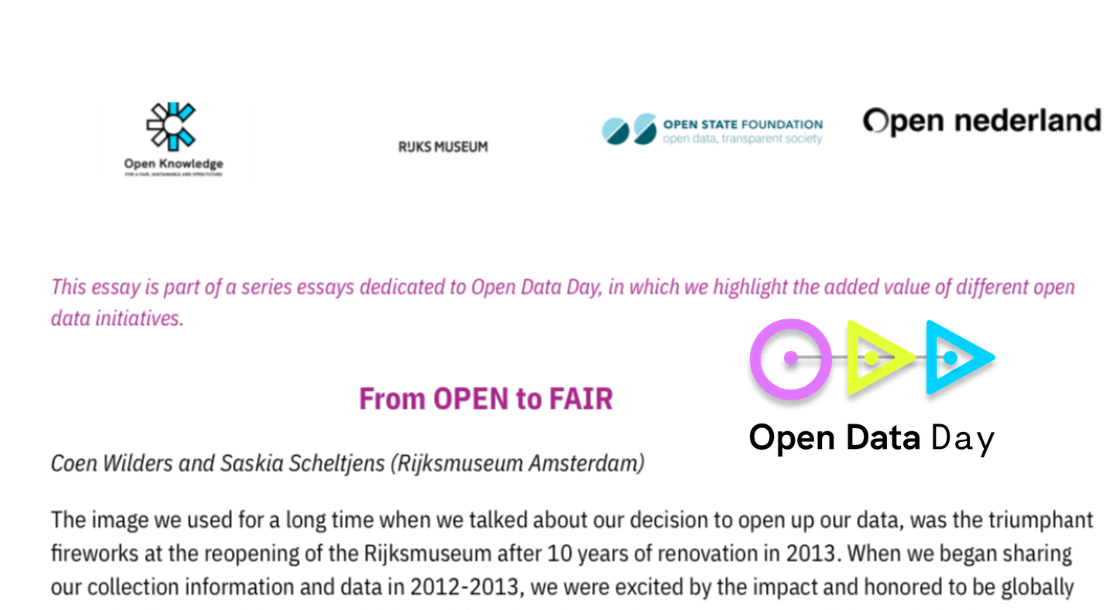 Open Data Day: essay #2 ‘From OPEN to FAIR’ – Open State Foundation